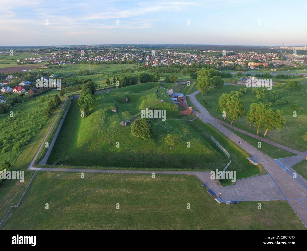 Aerial view of ninth fort in Kaunas, Lithuania Stock Photo - Alamy