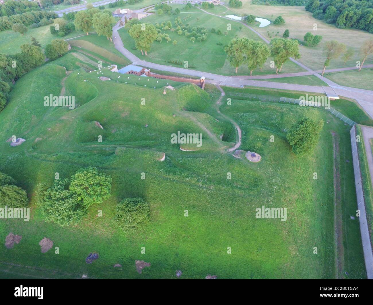Aerial view of ninth fort in Kaunas, Lithuania Stock Photo - Alamy