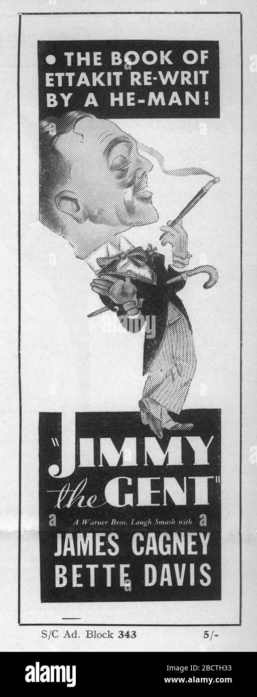 JAMES CAGNEY in JIMMY THE GENT 1934 director MICHAEL CURTIZ Warner Bros ...