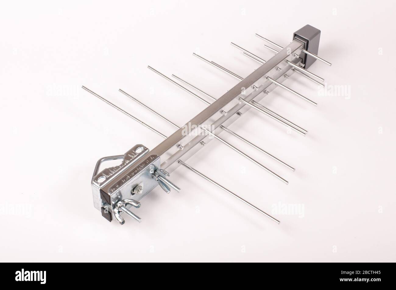 Isolated log periodic antenna for UHF tv Stock Photo - Alamy