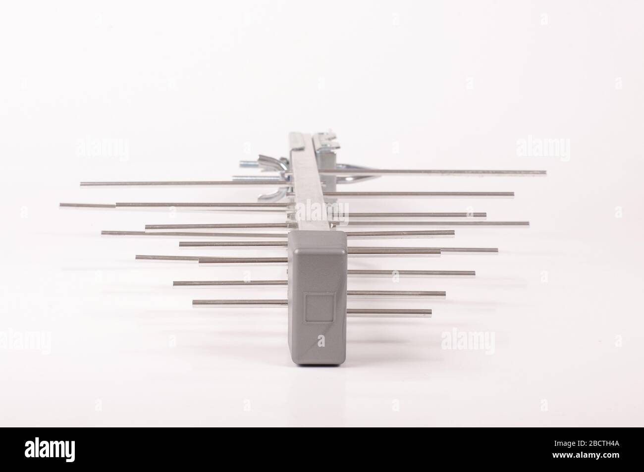 Isolated log periodic antenna for UHF tv Stock Photo - Alamy