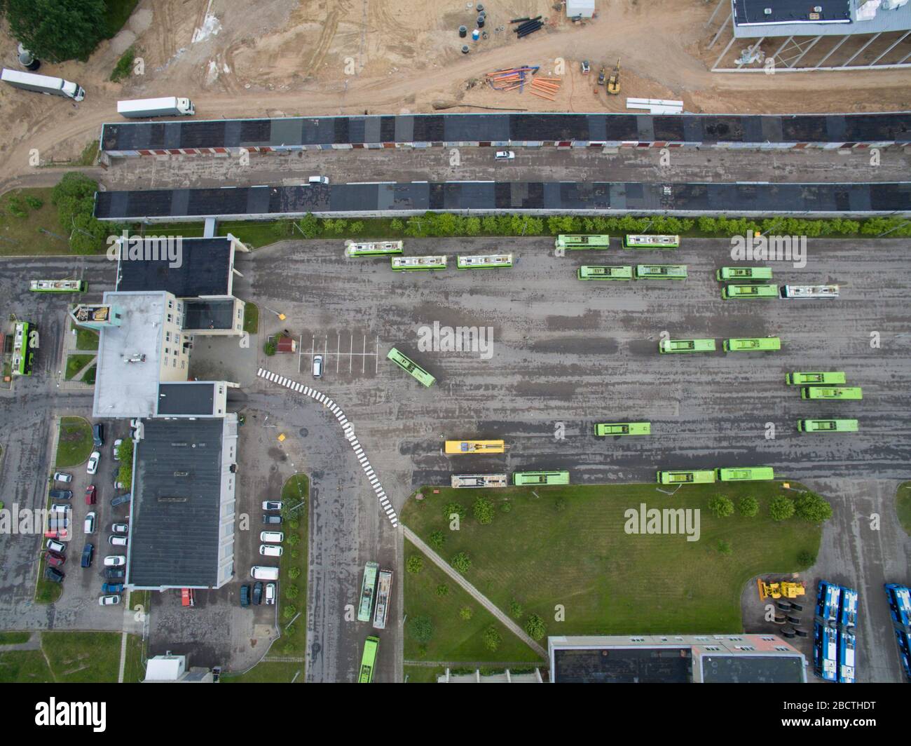 Bus depot aerial hi-res stock photography and images - Alamy