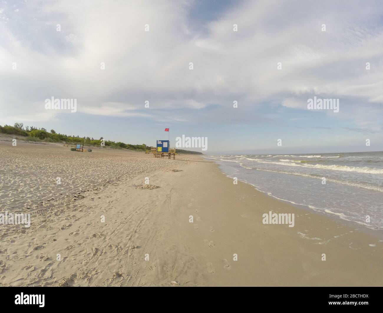 Sandy summer Baltic sea beach during summertime in Palanga resort in ...