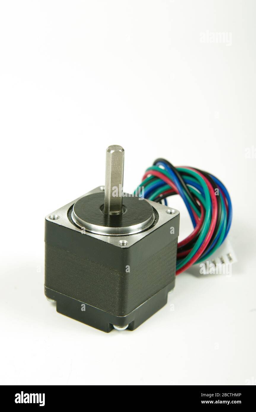 Stepper or stepping motor for precise movement used in cnc Stock Photo ...