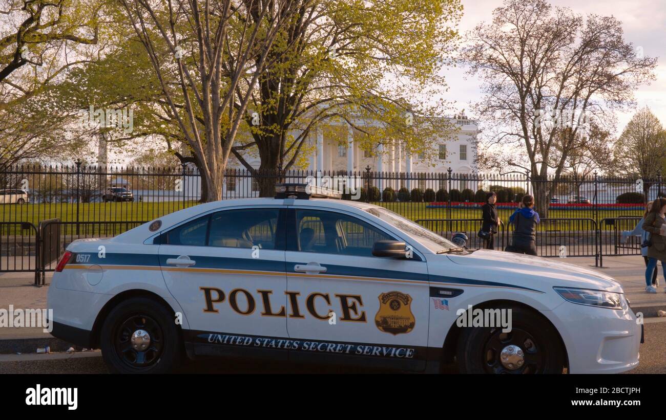 United States Secret Service Police Car at the White House of ...