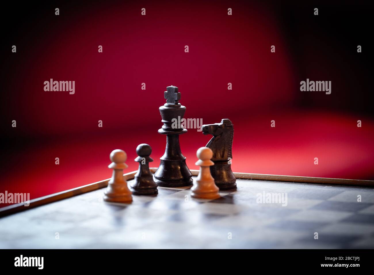 Chess in checkmate position Stock Photo - Alamy