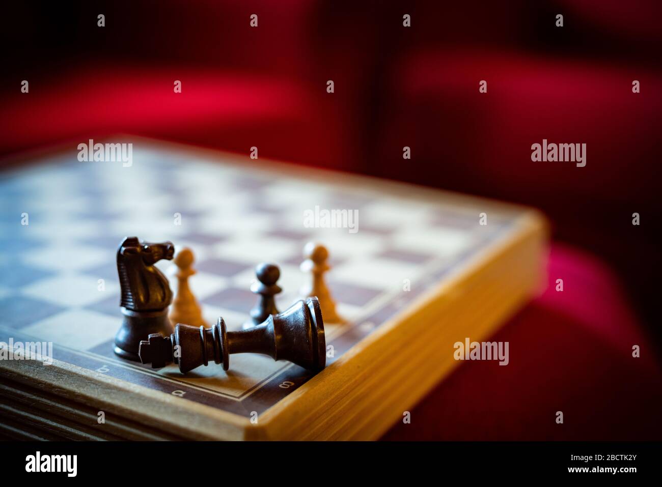 Chess in checkmate position Stock Photo - Alamy