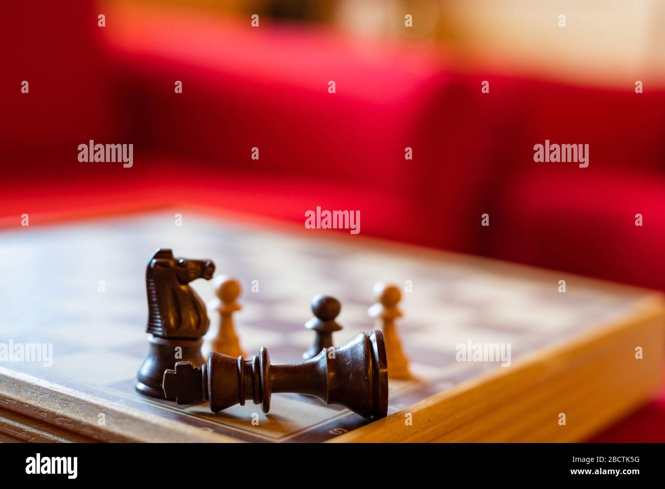 Chess in checkmate position Stock Photo - Alamy