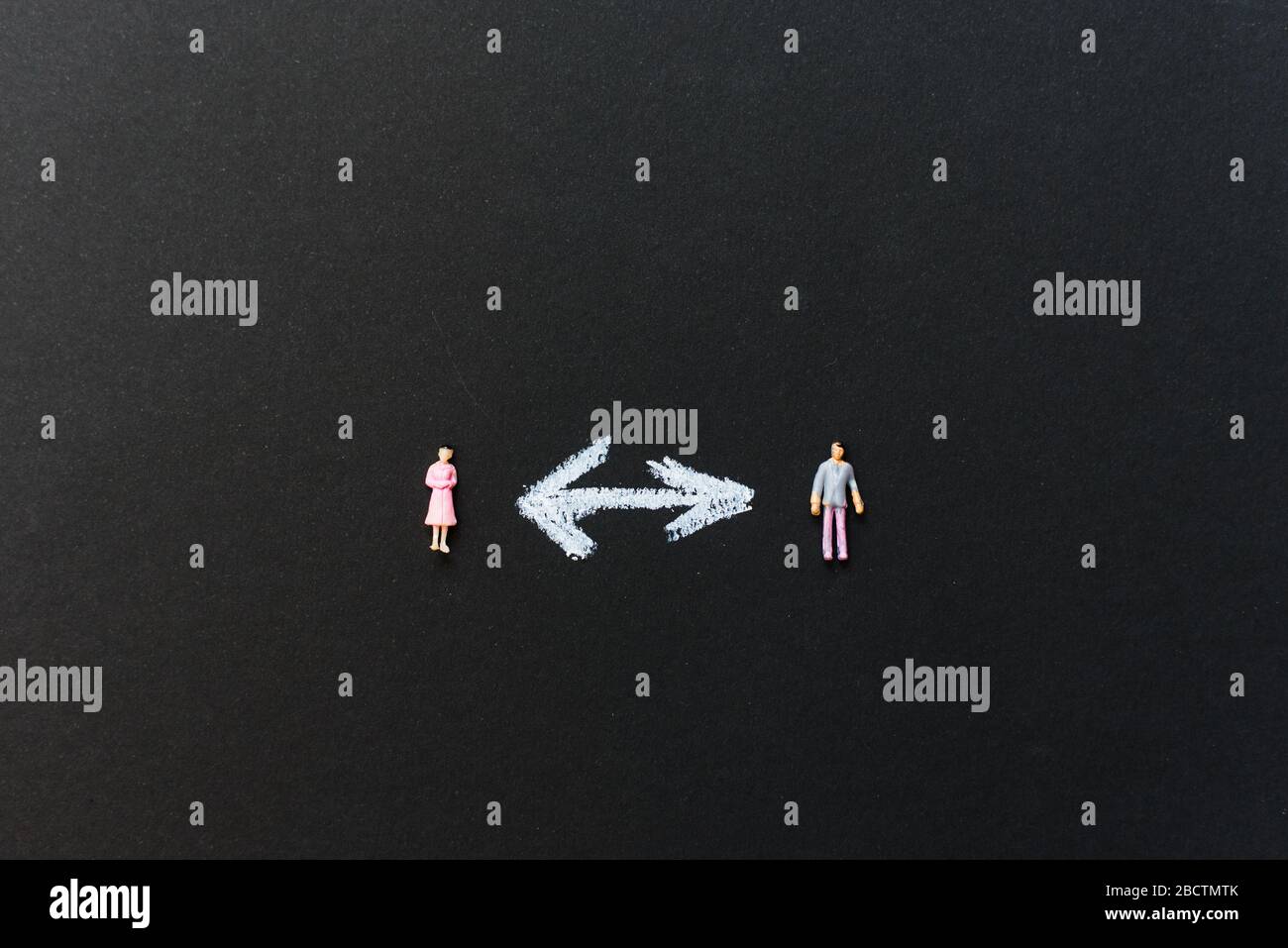 Social distancing, keep distance in public society people to protect ...