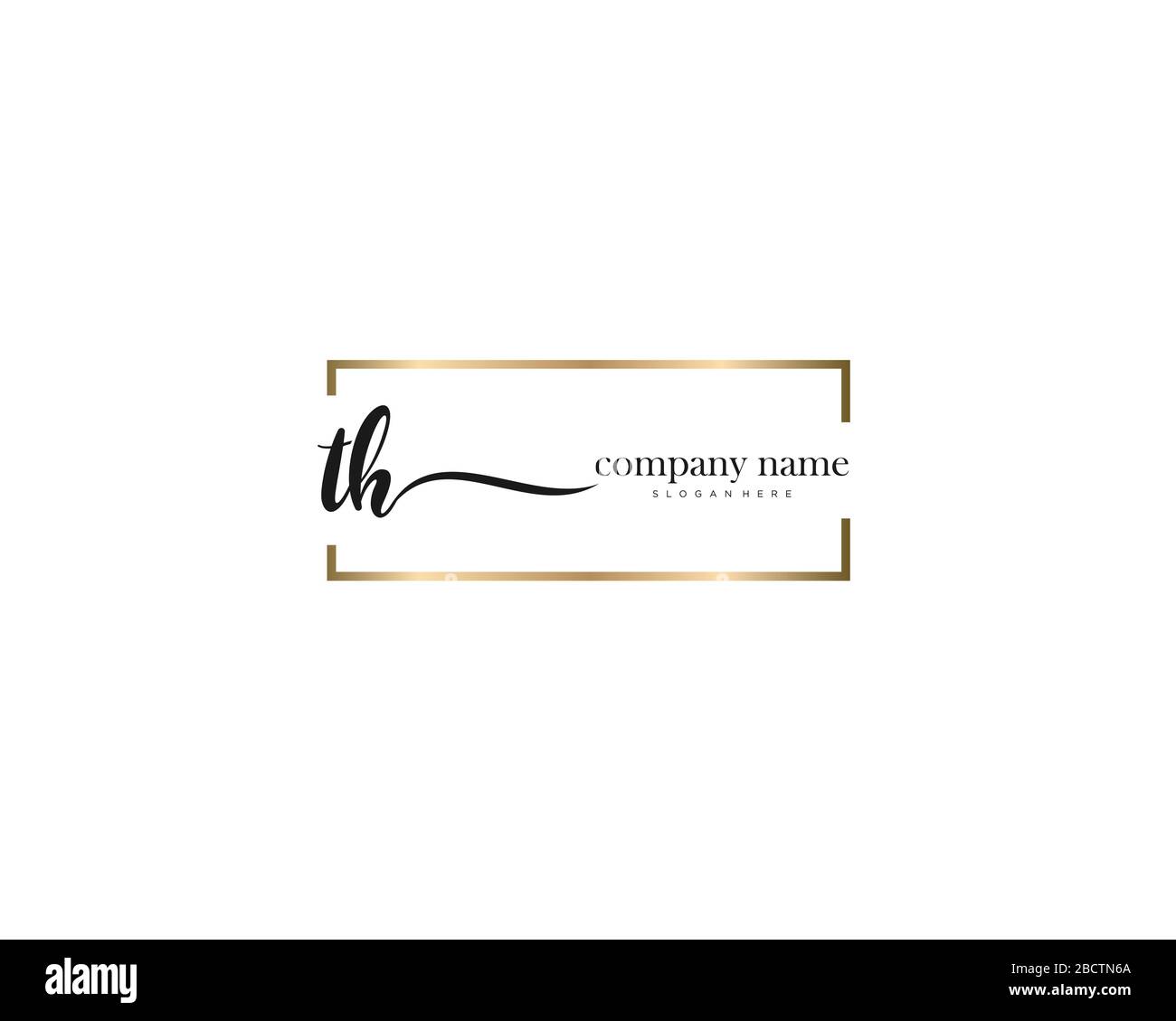 TH Initial Letter handwriting logo hand drawn template vector, logo for ...