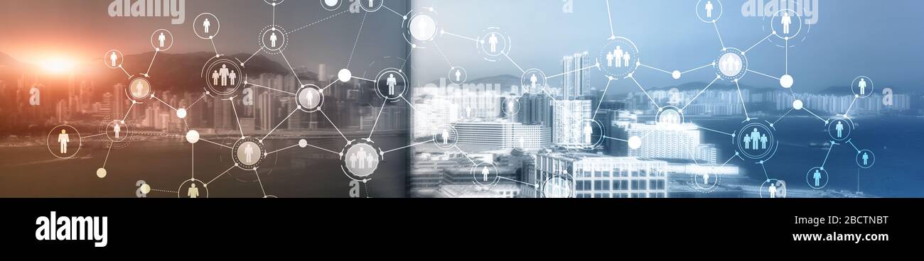 Human resource planning or business organisation on a virtual dashboard ...