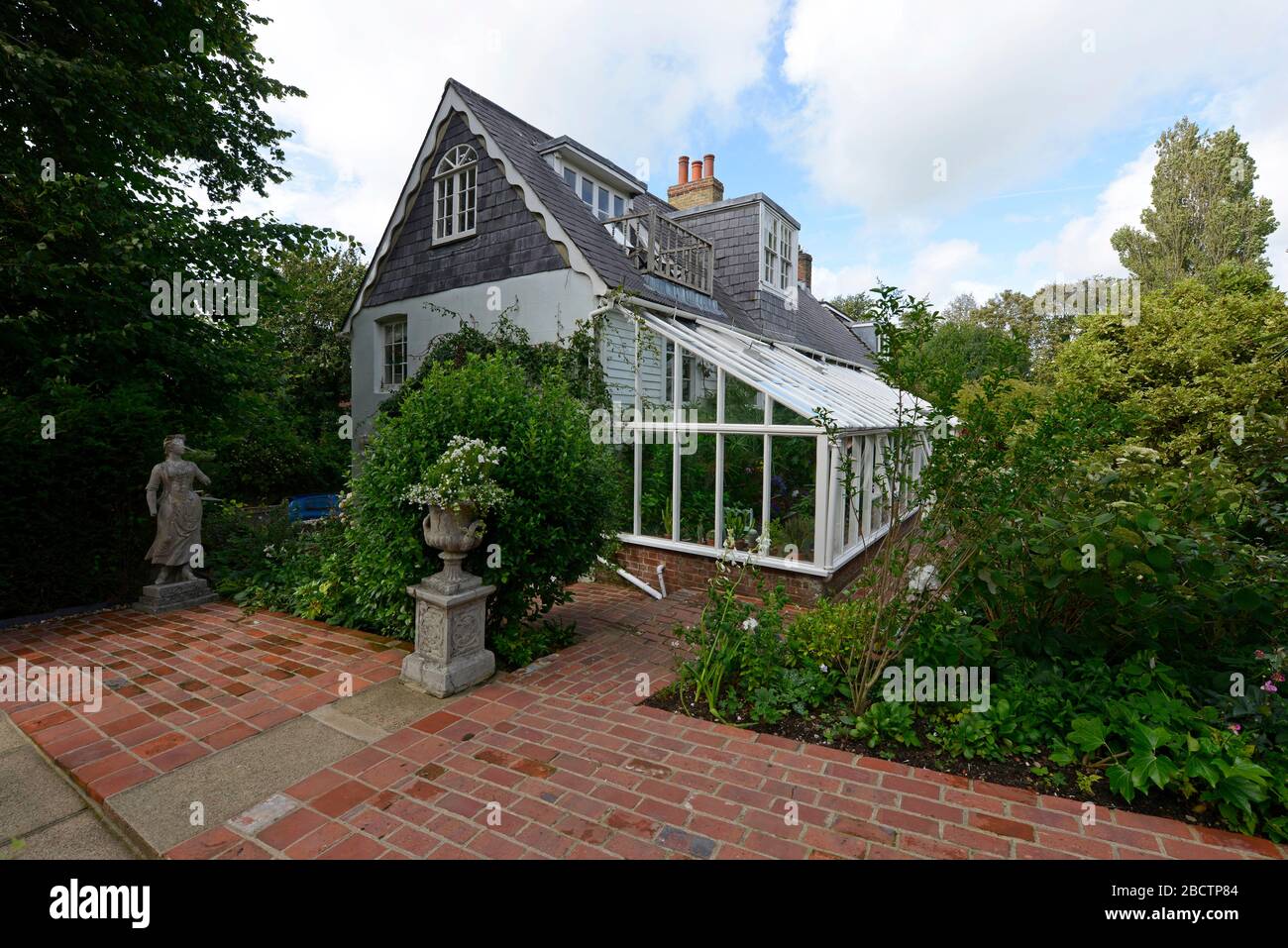View of Monk's House, once the home of Virginia Woolf, Rodmell, East ...