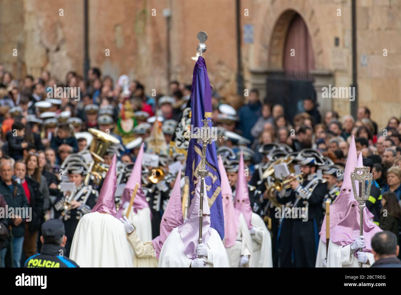 SALAMANCA, SPAIN - APRIL 18, 2019: Typical scene of the Spanish Holy ...