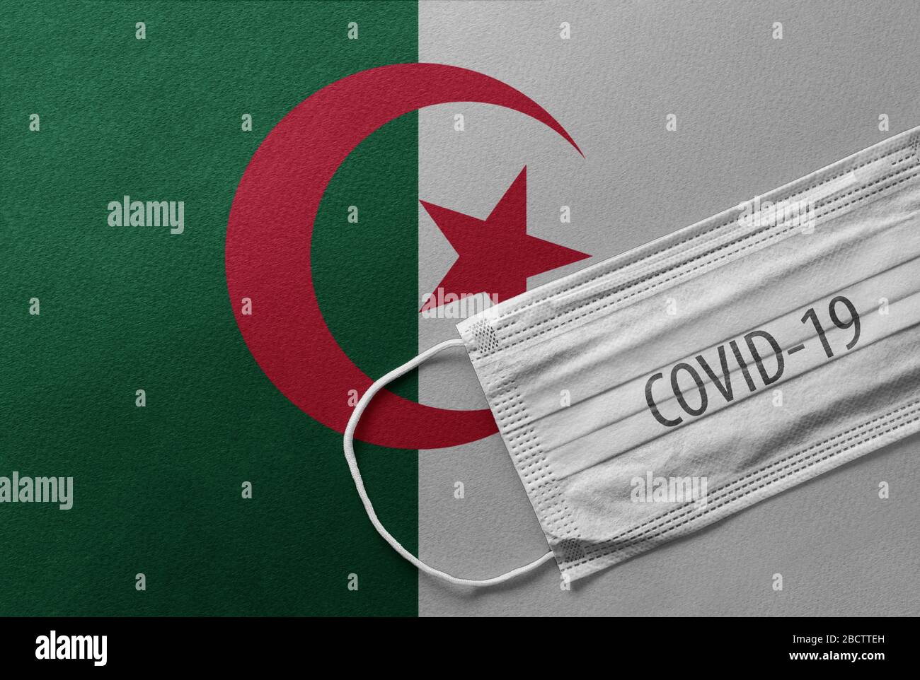 An individual face medical surgical mask on Russia National Flag ...