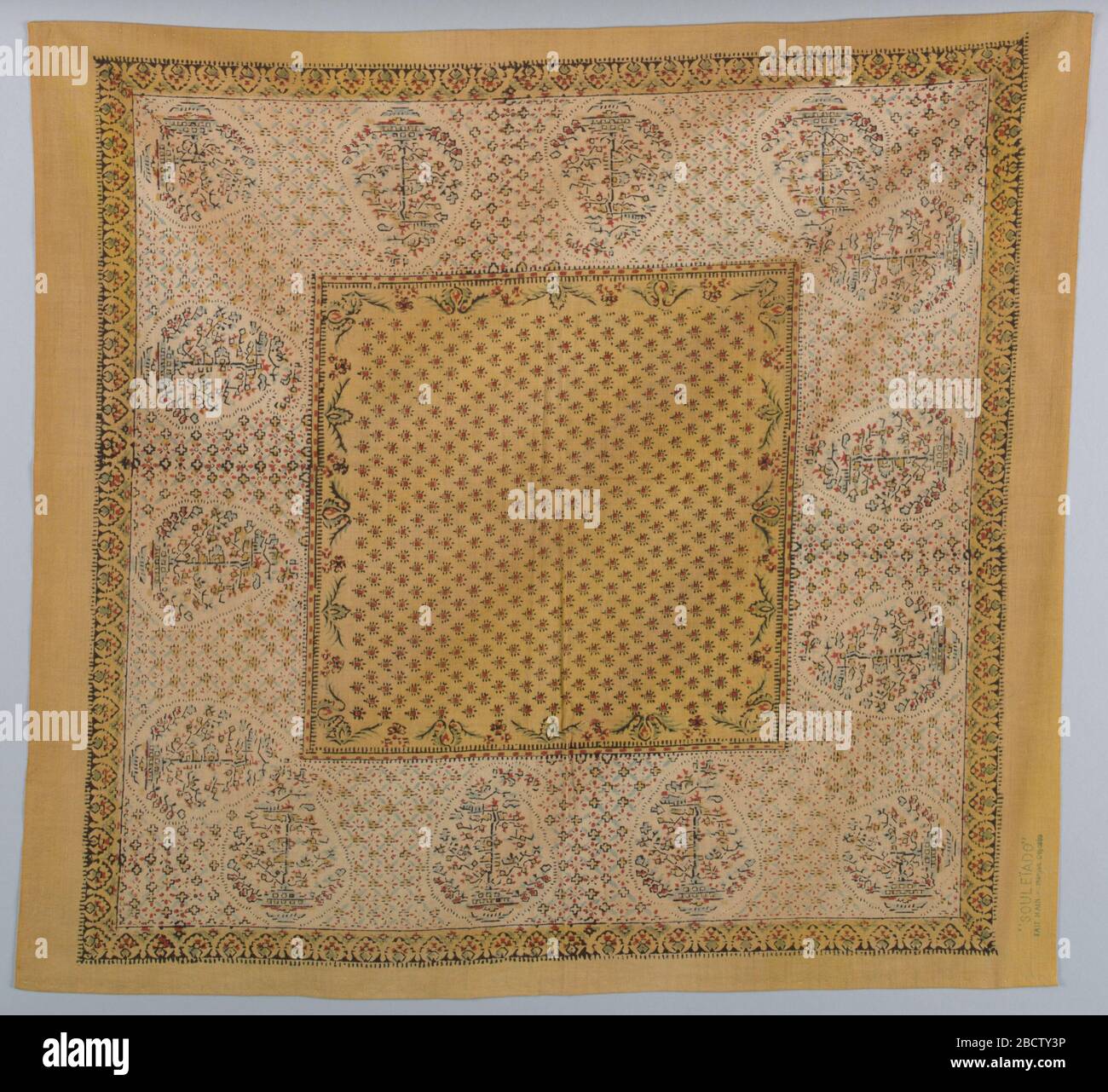 Handkerchief. Research in ProgressHandkerchief with a central yellow ...