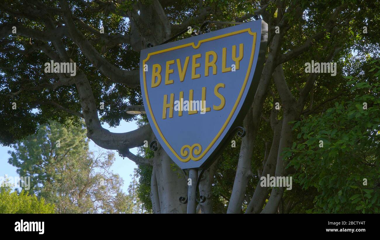 Famous Beverly Hills Sign in Los Angeles - LOS ANGELES, CALIFORNIA ...
