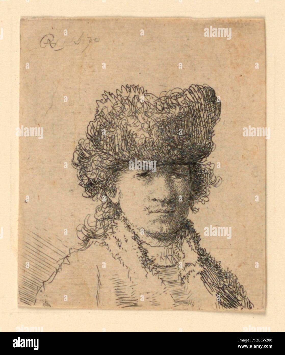 Self Portrait in a Fur Cap Bust. Research in ProgressBust length ...