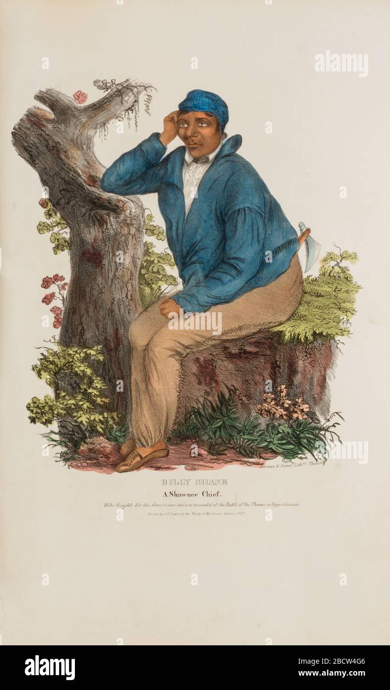 BILLY SHANE A Shawnee Chief from The Aboriginal Portfolio Stock Photo ...