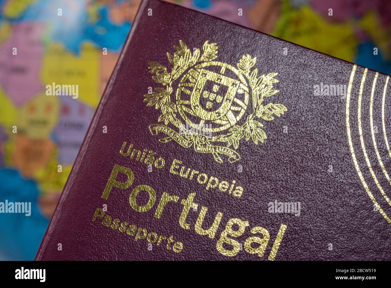 Portuguese international European Union foreign passport. On the ...