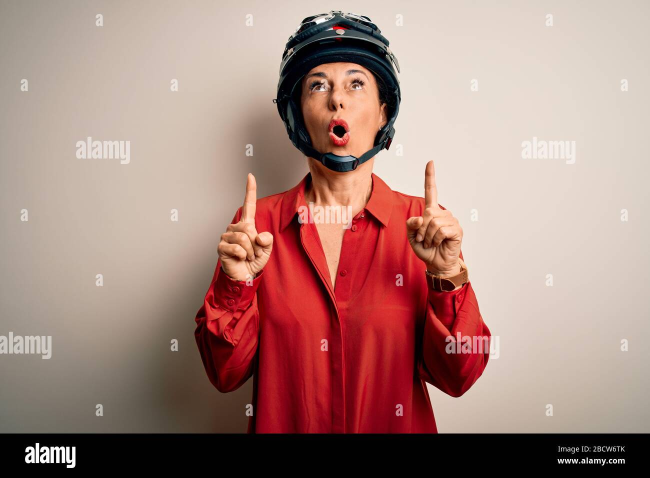 Old woman wearing helmet isolated hi-res stock photography and images ...