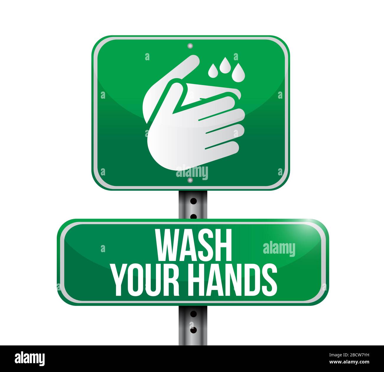 wash your hands street sign icon message isolated over a white ...