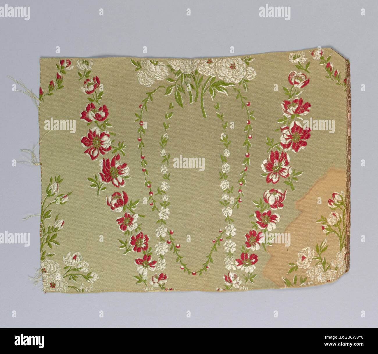 Sample. Research in ProgressLight green warp with red, white and green ...