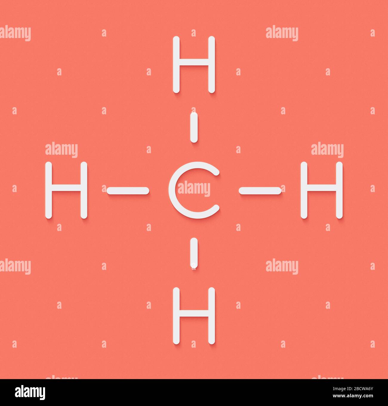 Methane natural gas molecule. Main component of natural gas and LNG ...