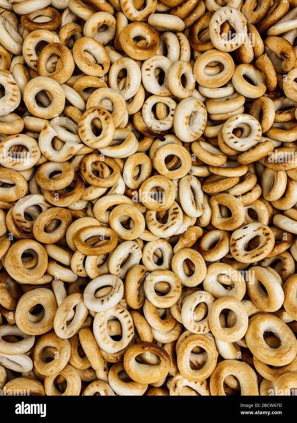 lots of bagels cookies for food background Stock Photo - Alamy
