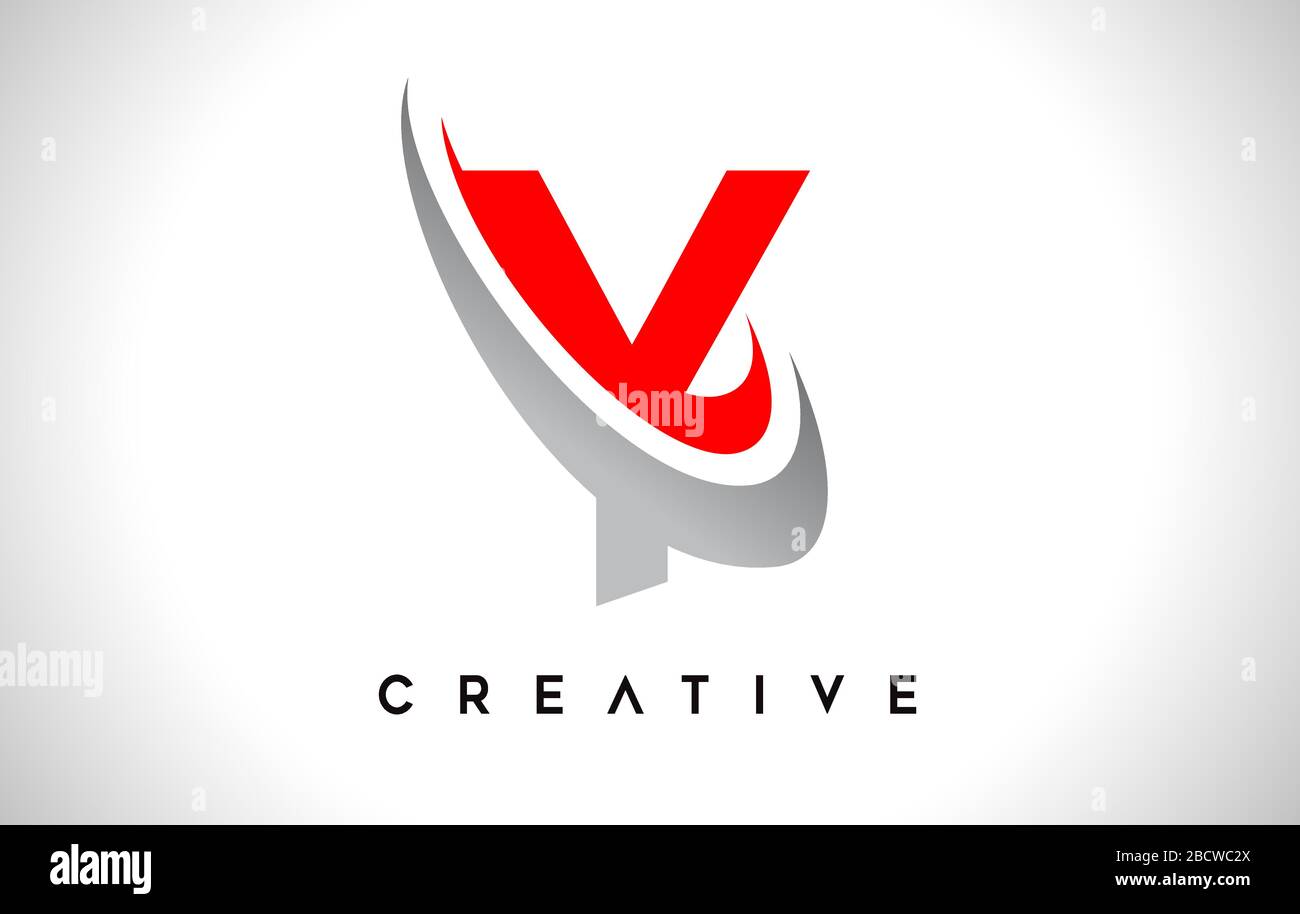 Letter Y Logo. Y Letter Design Vector with Red Gray Swash Vector ...