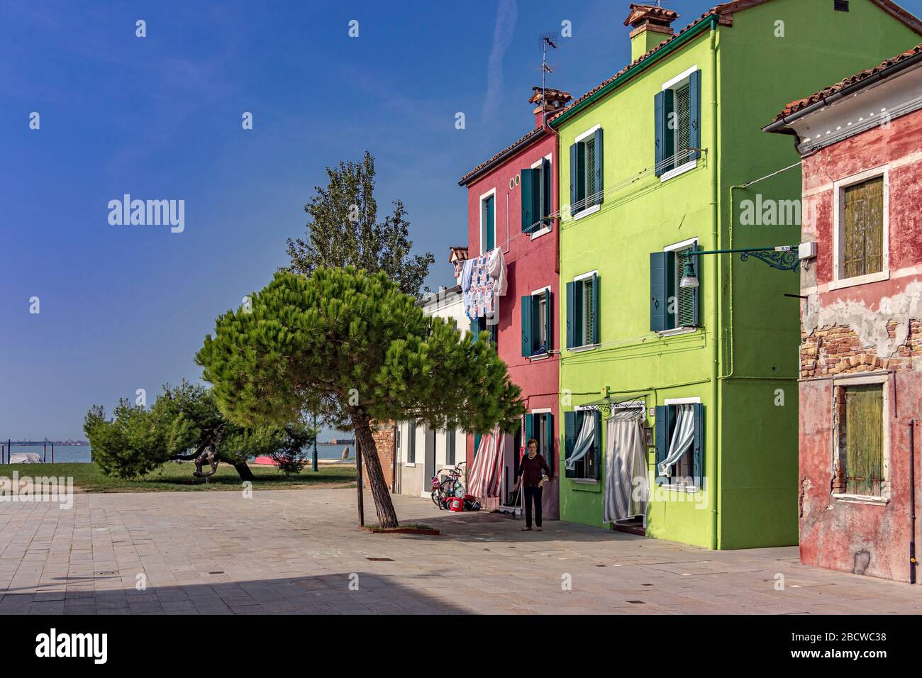 Colourful houses on the Italian island of Burano an Island in the ...