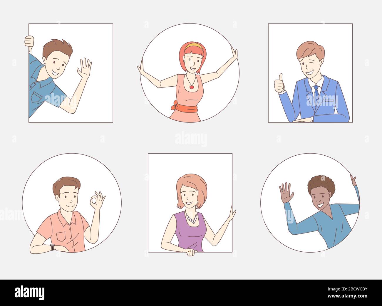 Happy active adult business woman Stock Vector Images - Alamy