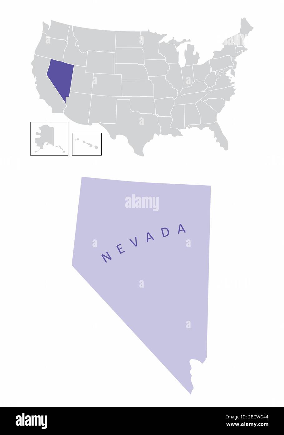 Nevada vector map isolated Stock Vector Images - Alamy