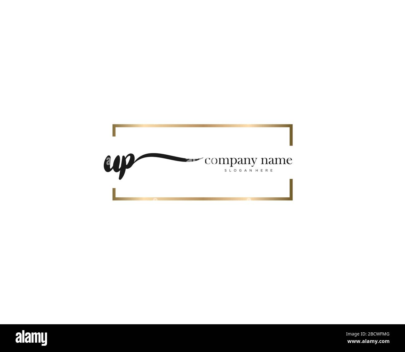UP Initial Letter handwriting logo hand drawn template vector, logo for ...