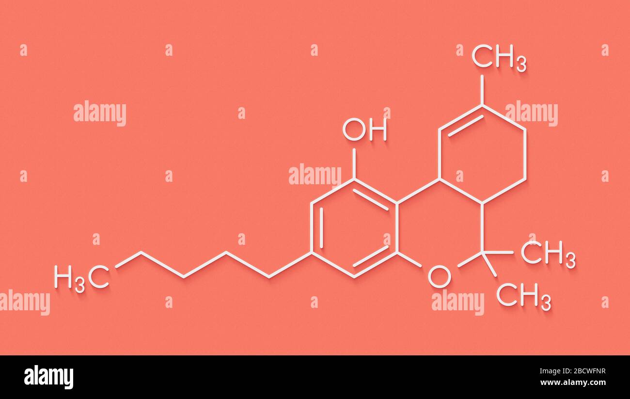 Cannabinol cannabinoid molecule hi-res stock photography and images - Alamy