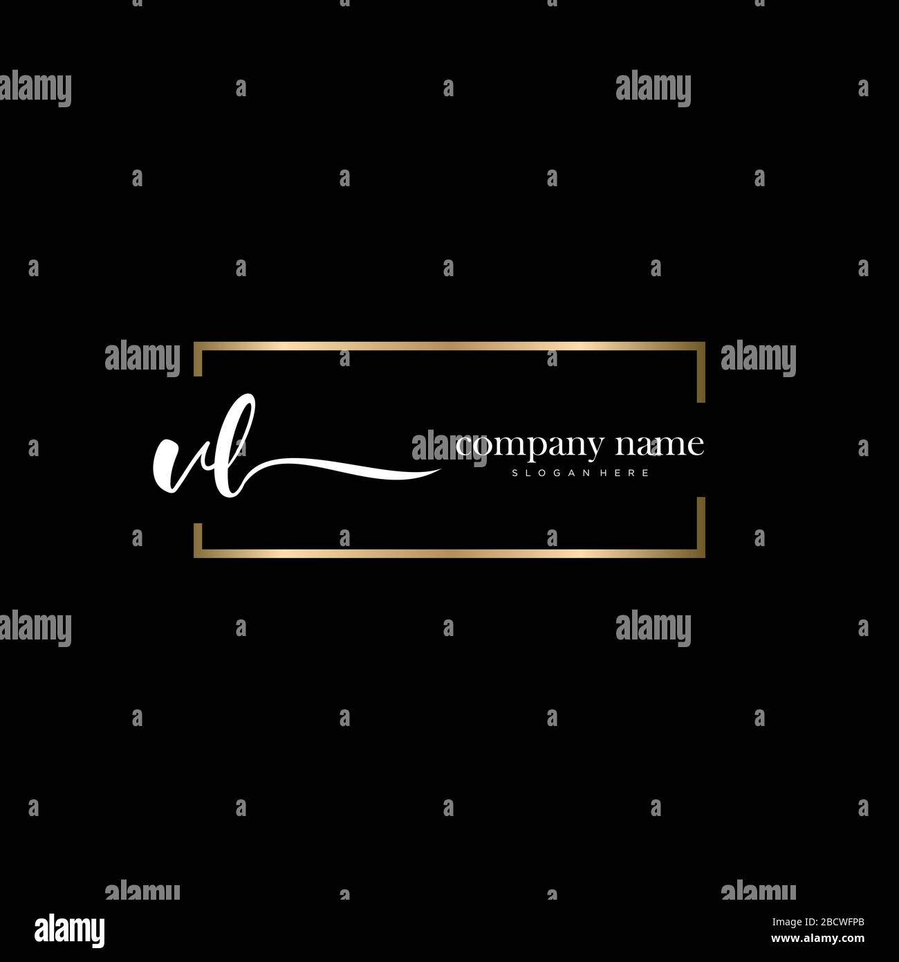 VL Initial Letter handwriting logo hand drawn template vector, logo for ...