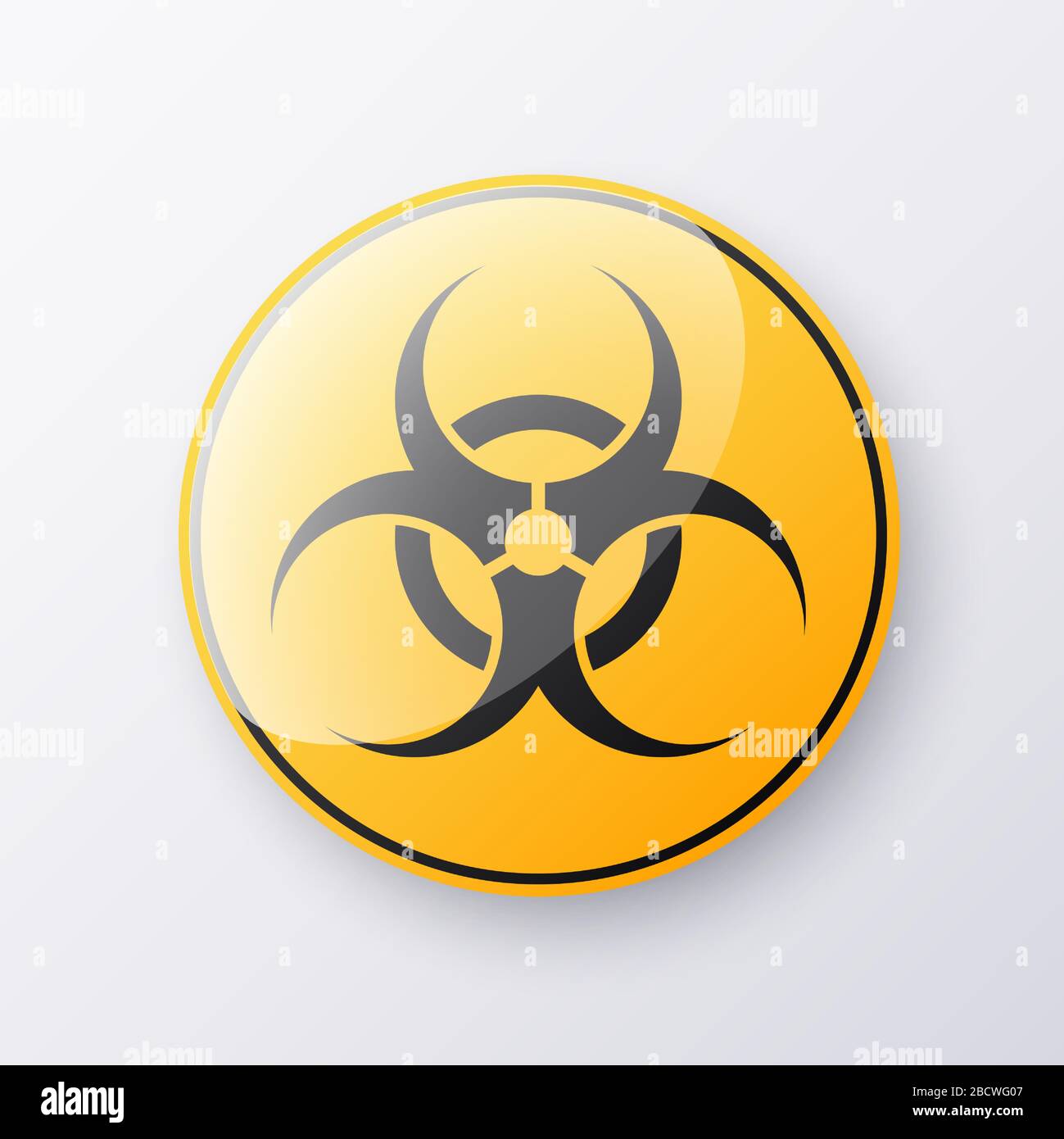 Sign caution virus isolated on transparent background. Virus danger and ...