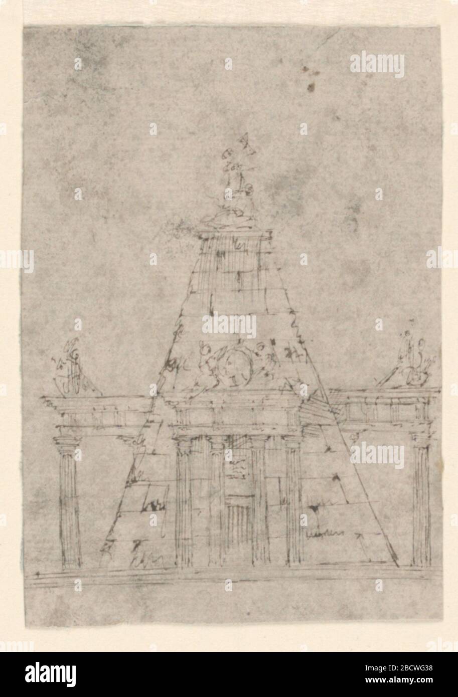 Design for a Pyramidal Tomb. Research in ProgressA pyramid, surmounted ...