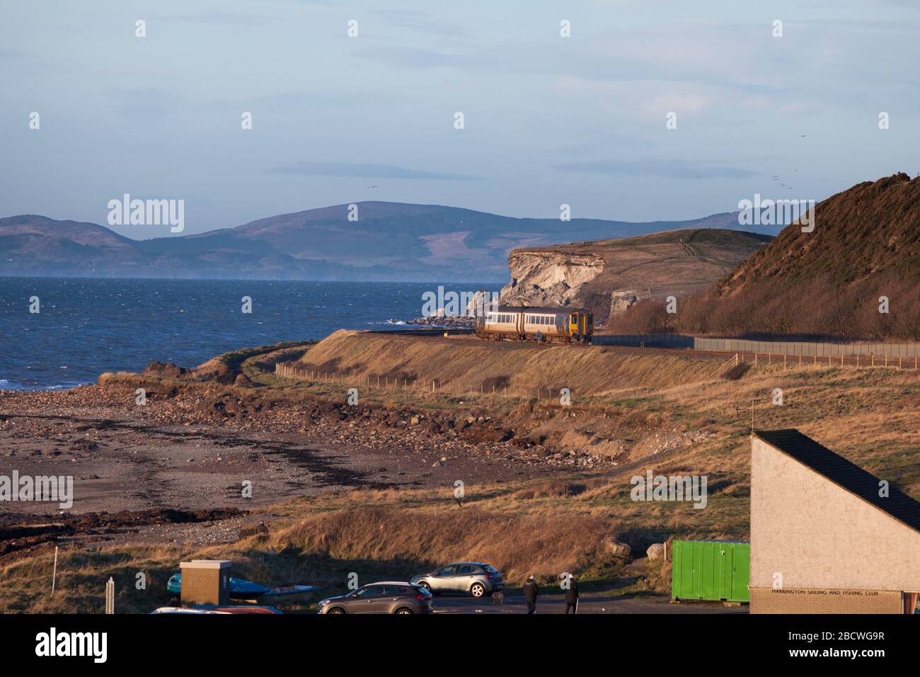 Northern rail class 156 sprinter train at Harrington on the scenic ...