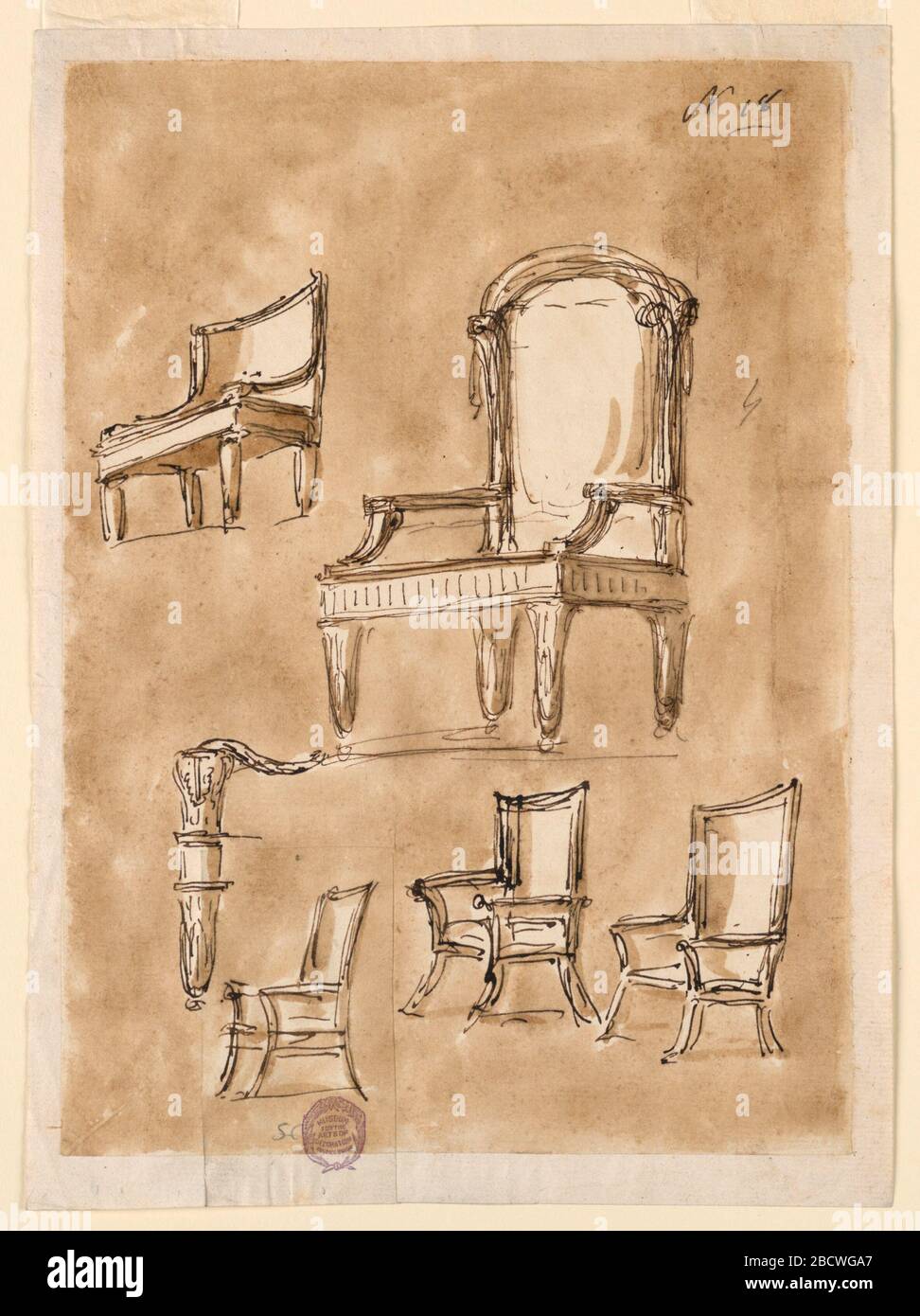 Illustration of four different chairs hi-res stock photography and ...