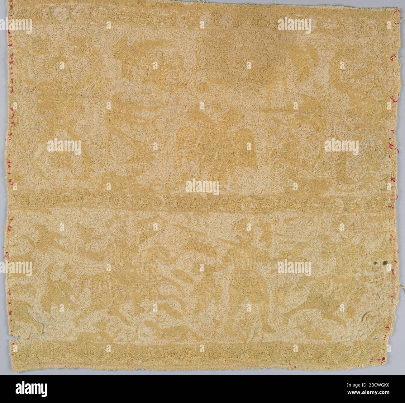 Fragment. Research in ProgressTextile fragment with yellow silk ...