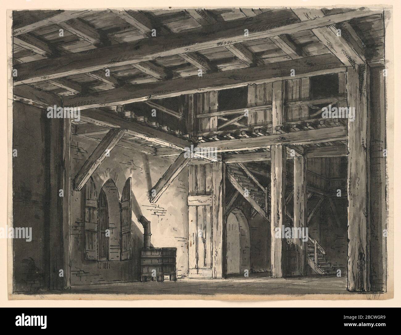Stage Design Interior of Barn. Research in ProgressHorizontal rectangle ...