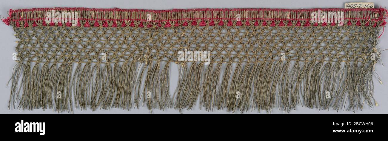 Fringe. Research in ProgressRed and metallic gold fringe with a red ...