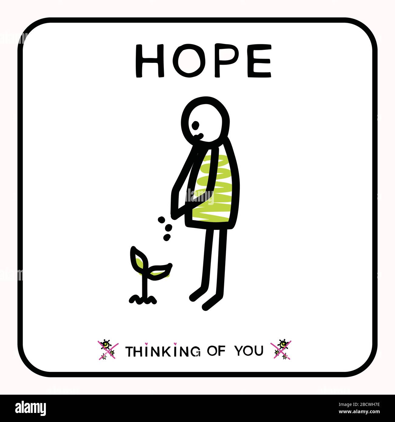 Plant a seed of hope corona virus motivation banner. Social media covid ...