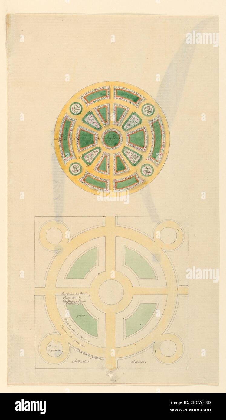 Plan for a Formal Garden. Research in ProgressTwo plans of a circular ...