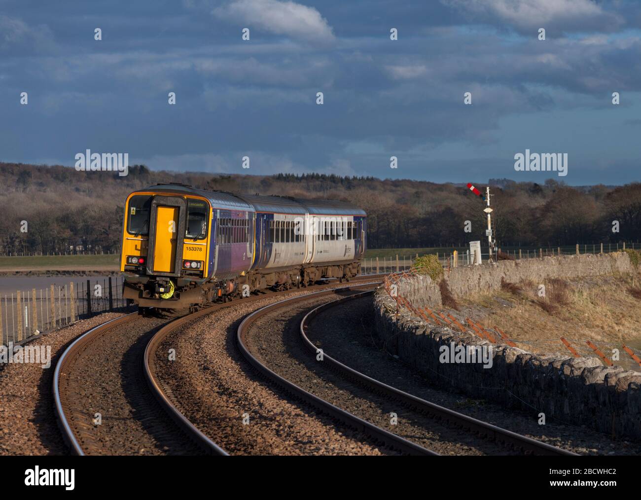 Northern Rail class 156 + 153 sprinter trains 156479 + 153378 passing ...
