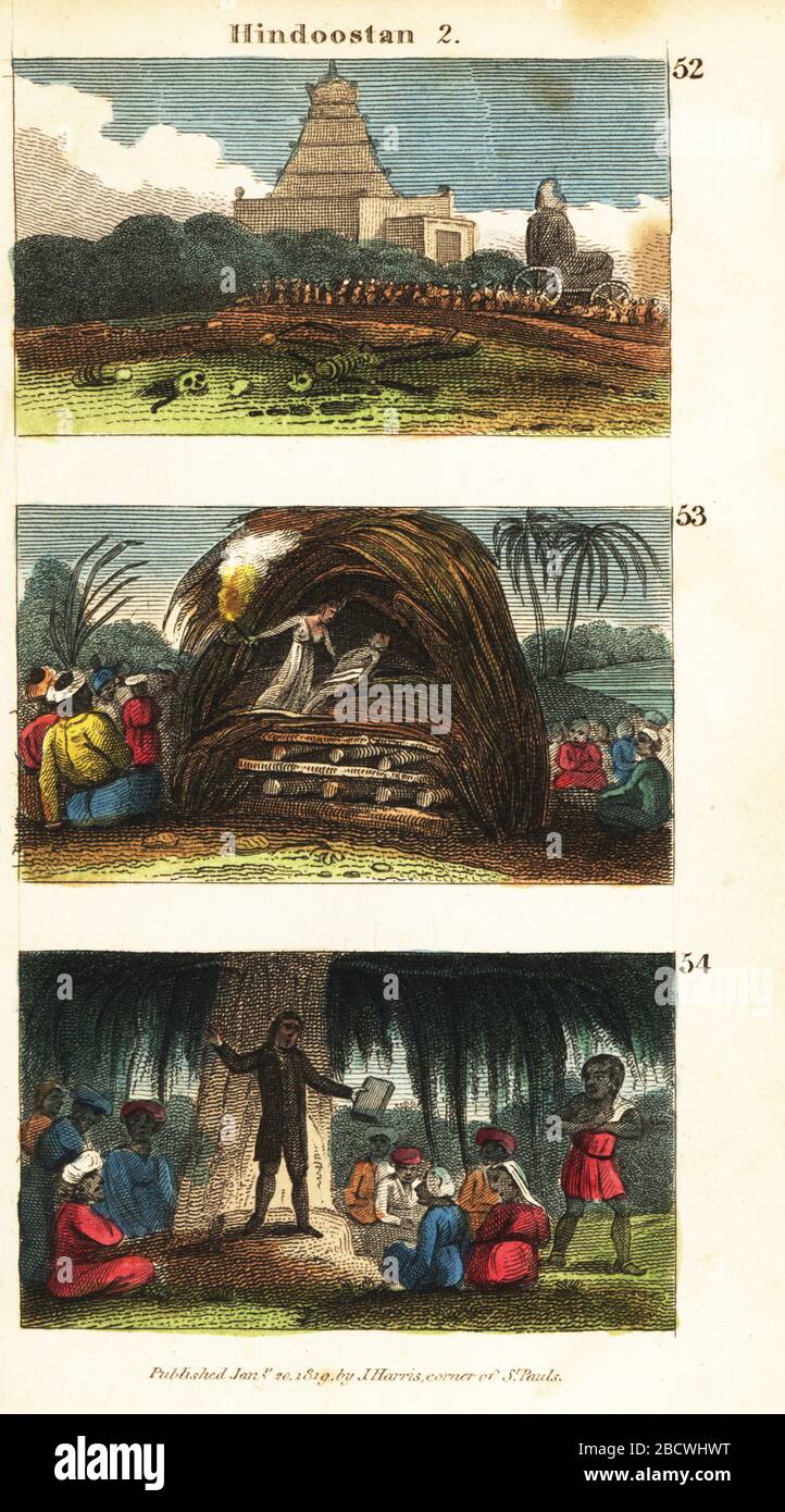 Historical views of Hindoostan (India). The chariot festival at the ...