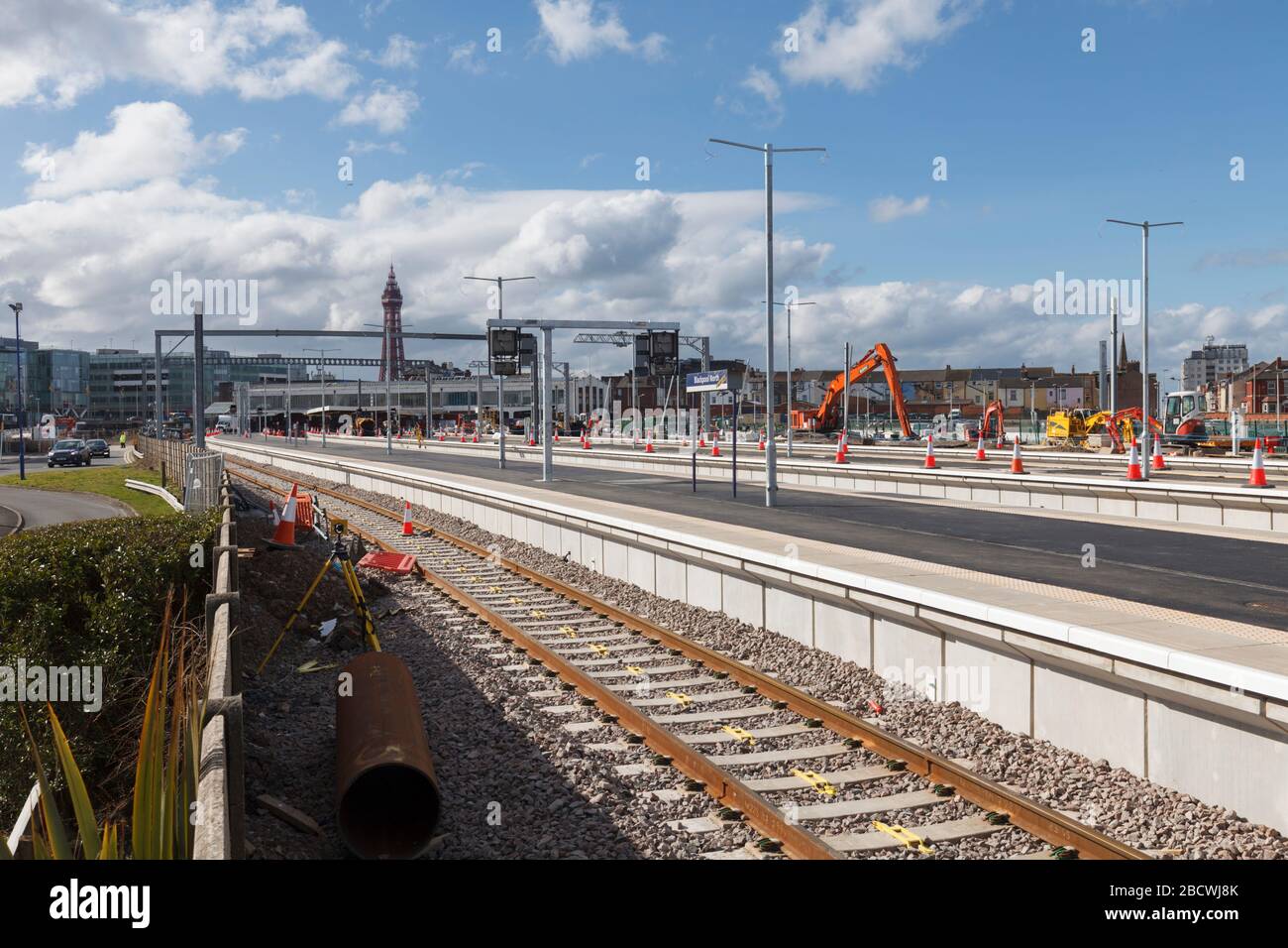 Blackpool North railway station being re built during the ...
