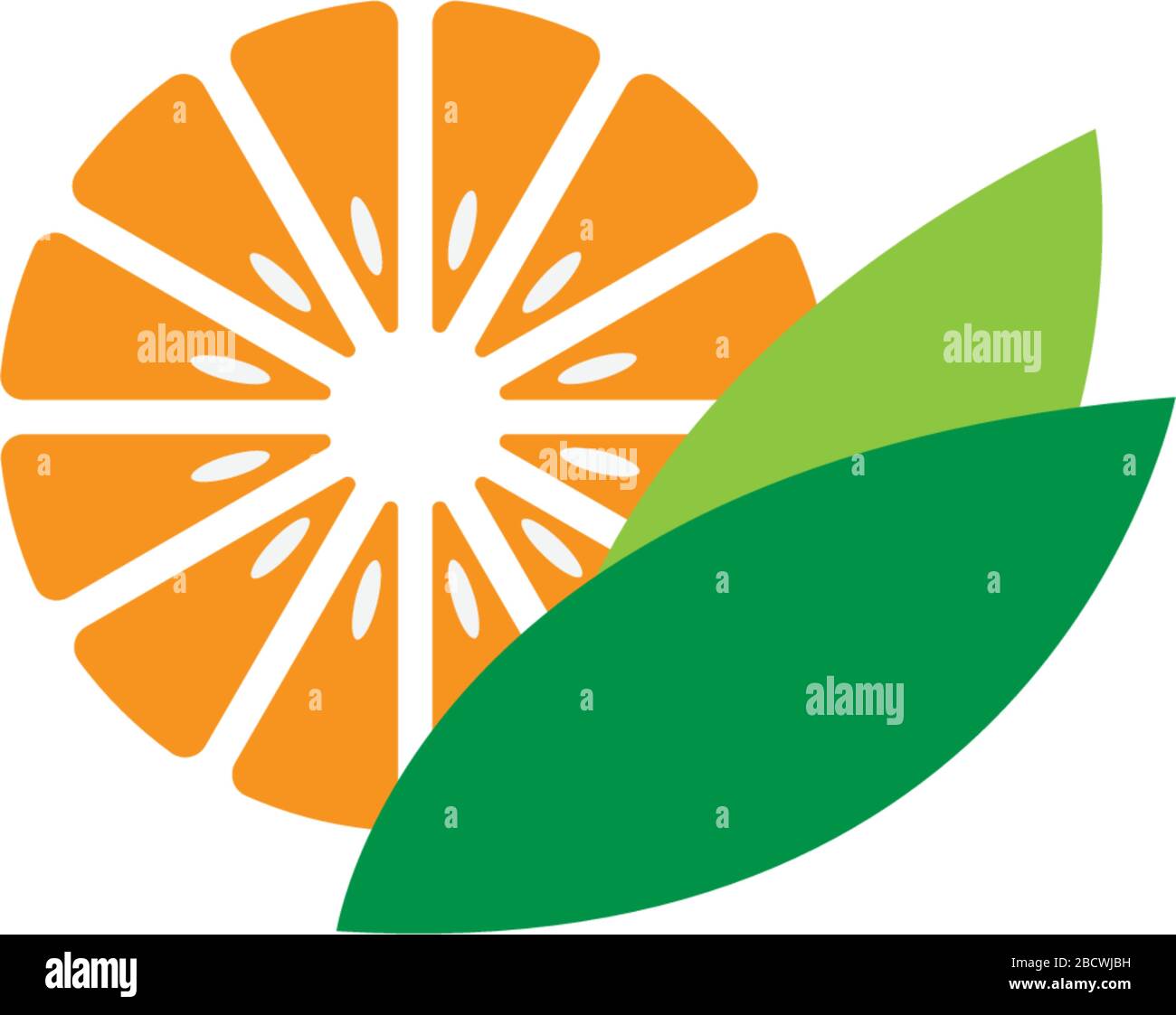 Orange fruit icon logo illustration template Stock Vector Image & Art ...