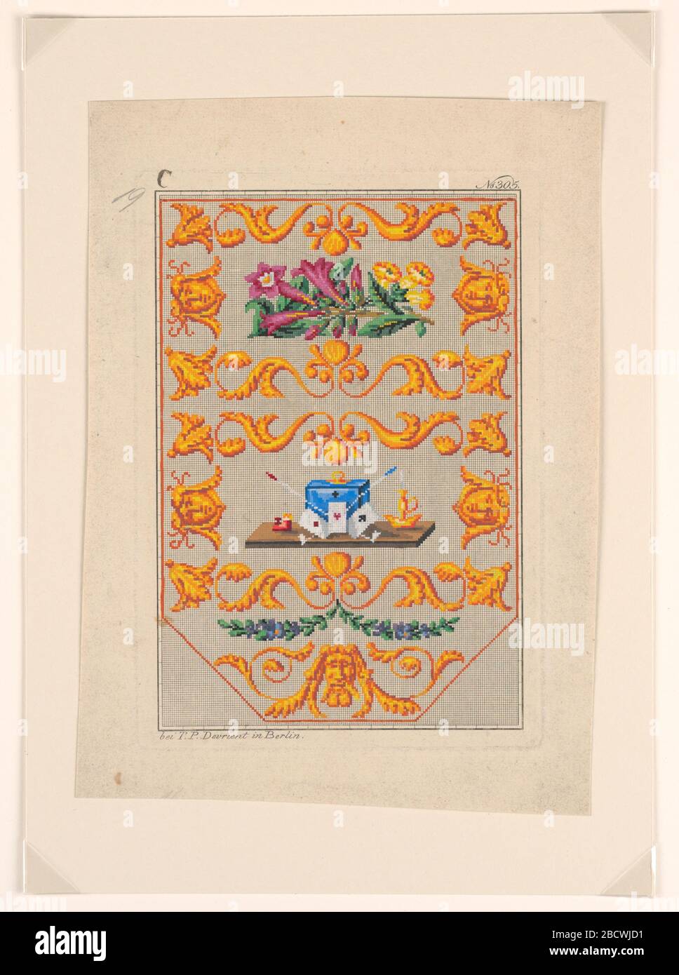 Wool Embroidery Design Berlin Wool Works. Research in ProgressDesign ...