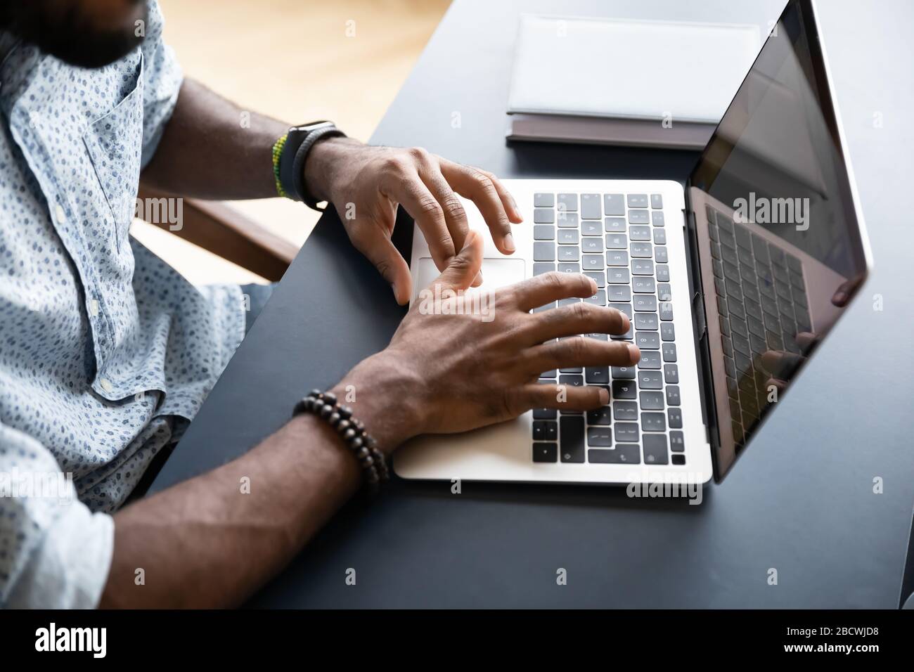 African american hands laptop keyboard hi-res stock photography and ...